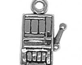 Sterling Silver Slot Machine Charm Gambling Charm Travel - Etsy
