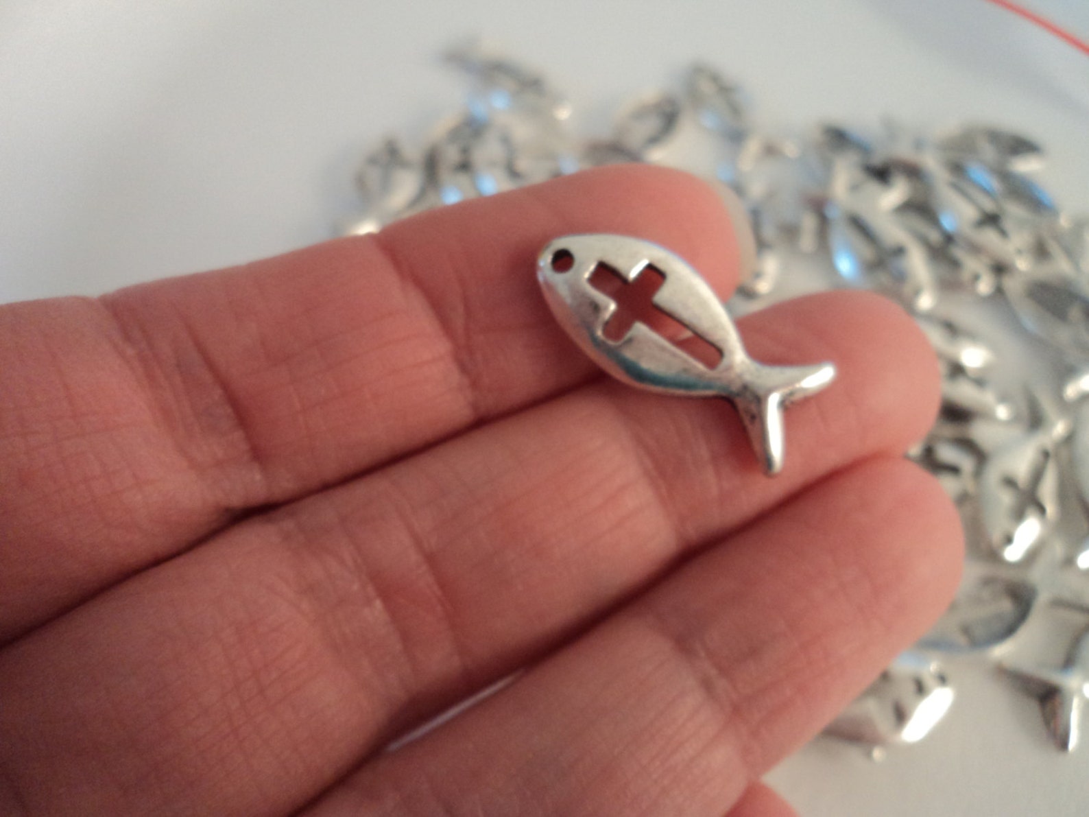 Fish With Cross Set of 6 F109 - Etsy
