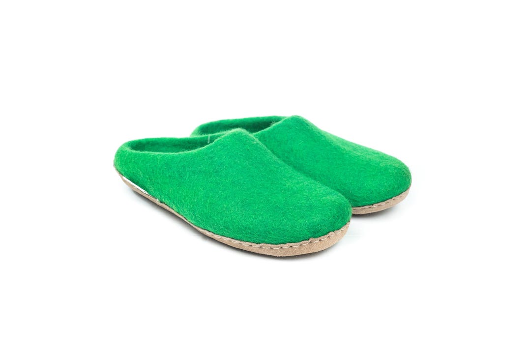 Wool Felt Slippers Colorful Slippers - Etsy