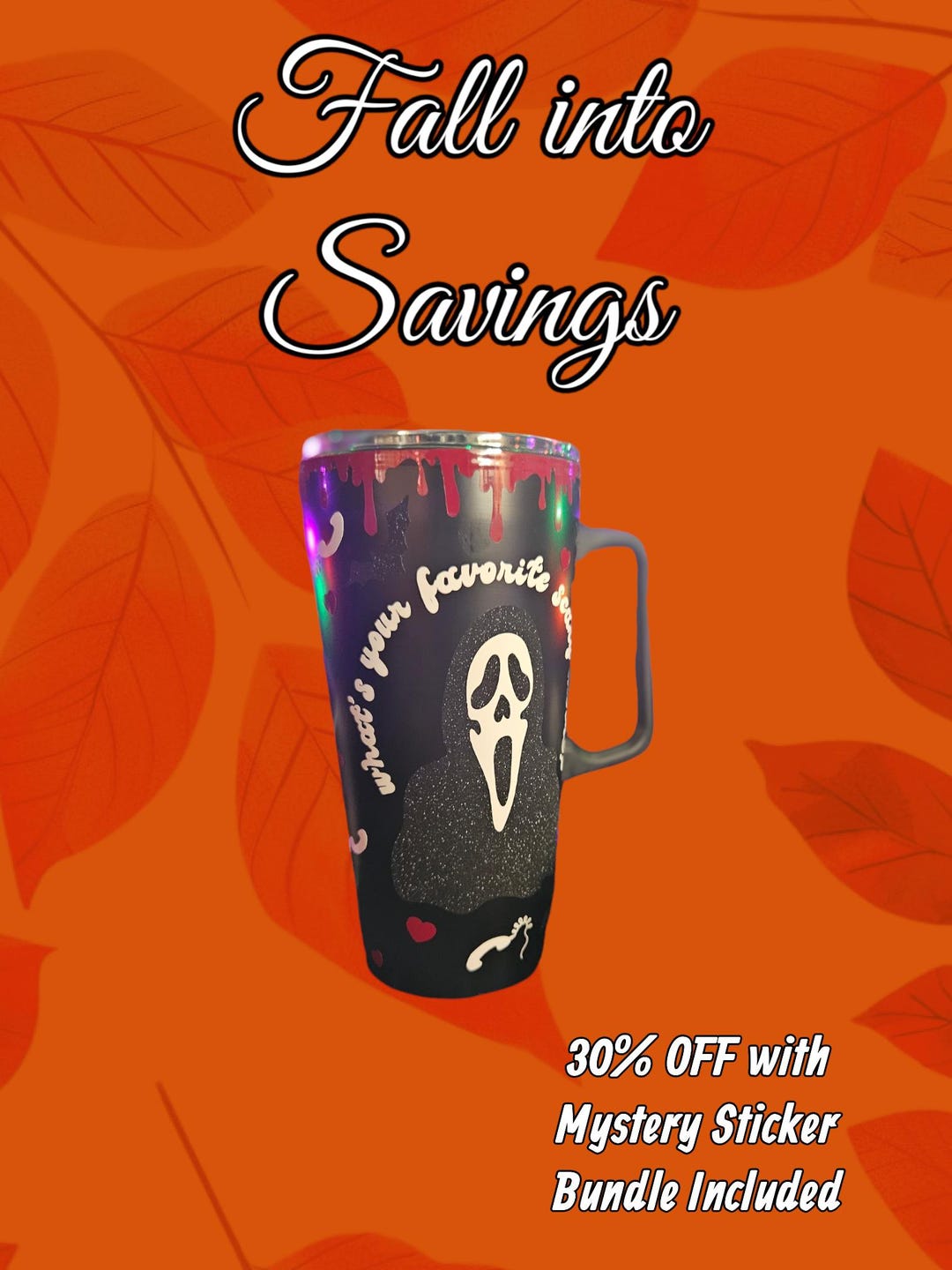 Ghostface Inspired Coffee Tumbler - Etsy