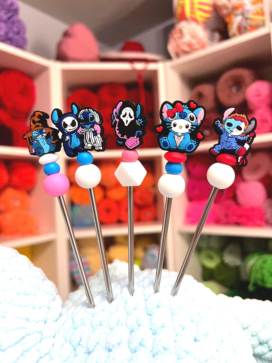 Stitch Amigurumi Assembly Sticks: Harry Potter, Scream, Hello Kitty ...