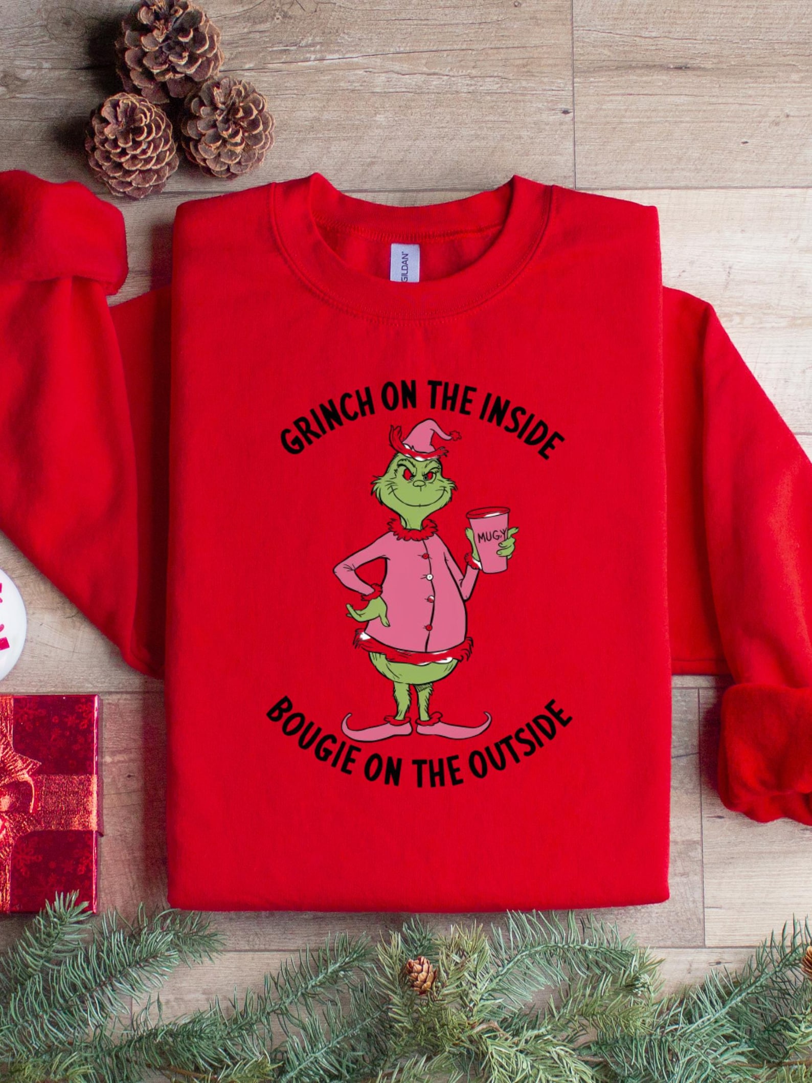 Grinch on the Inside Bougie on the Outside Shirt, Grinch Shirt ...