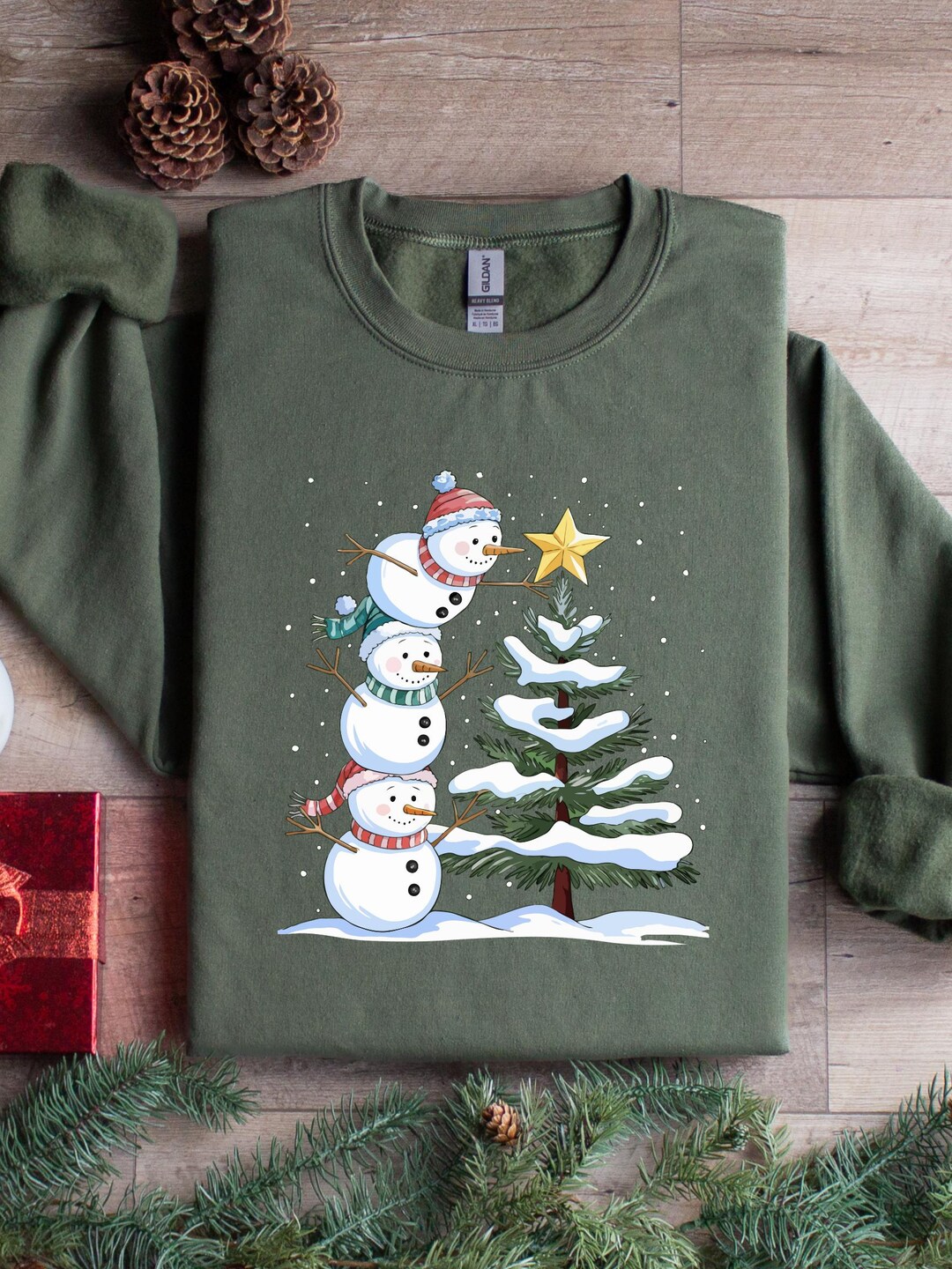 Snowmen Christmas Graphic, Snowmen, Snow, Christmas Tree Topper ...