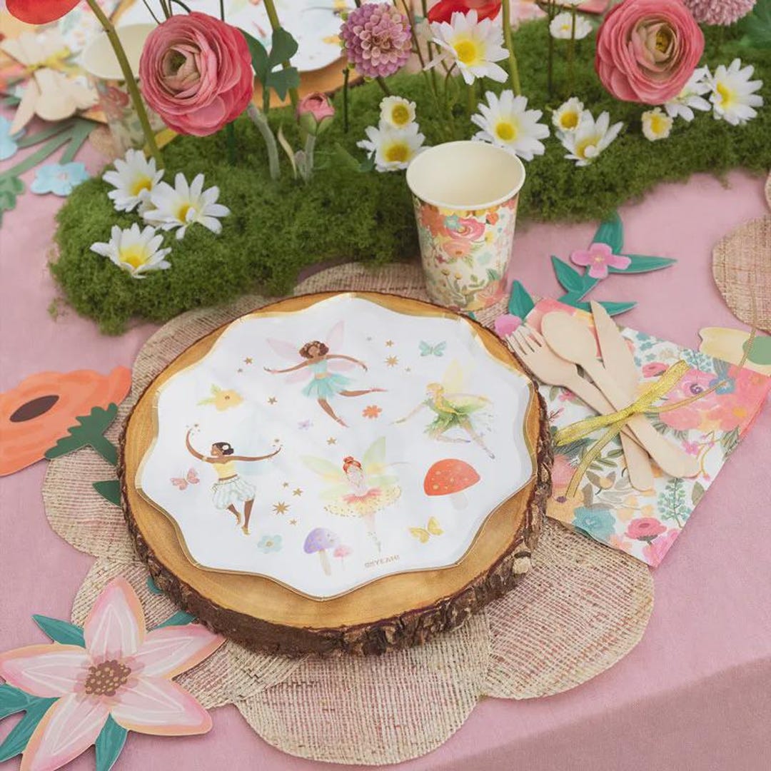 6 Fairies Paper Plates | Kids Birthday | Girls Party | Fairy Tableware ...