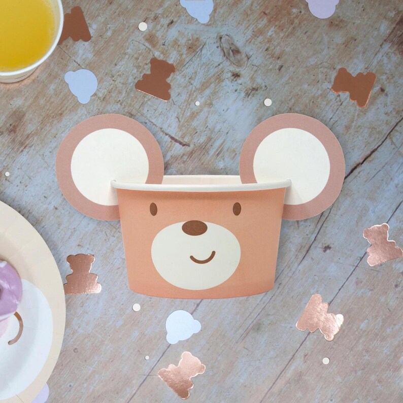 Teddy Bear Shaped Paper Plates 8 PCS Paper Plates Teddy Beartableware ...