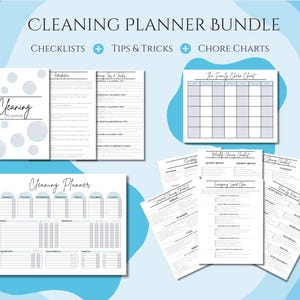 Editable Cleaning Planner, Cleaning Checklist, Family Chore Chart, ADHD ...