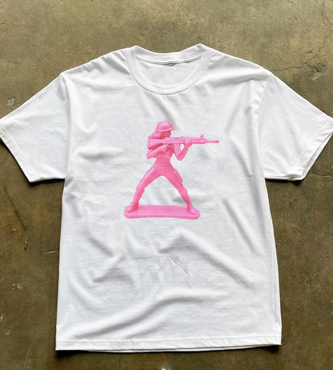 Pink Toy Soldier Tee, Vintage Inspired, US Army Toy Soldier Graphic ...