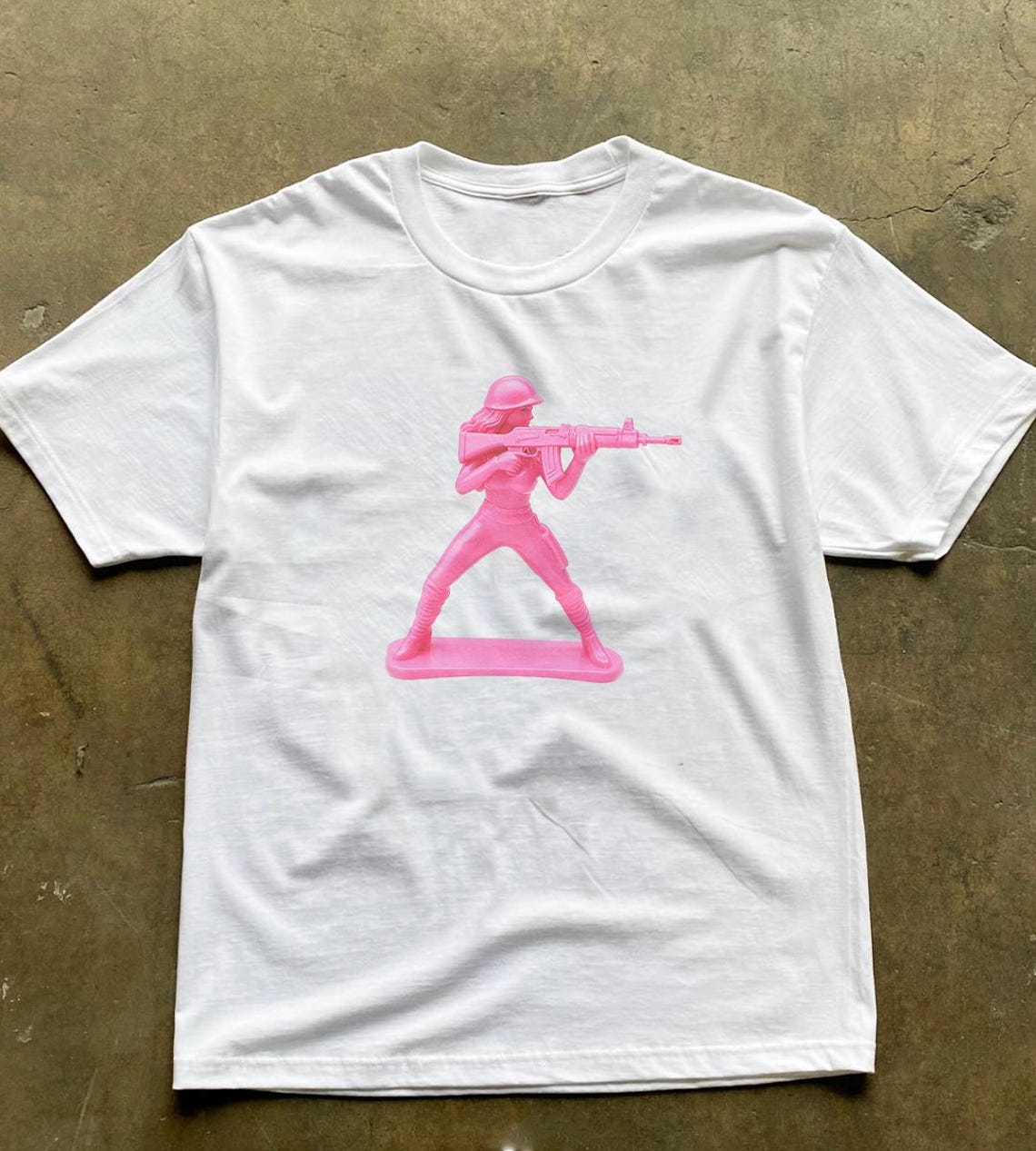 Pink Toy Soldier Tee, Vintage Inspired, US Army Toy Soldier Graphic ...