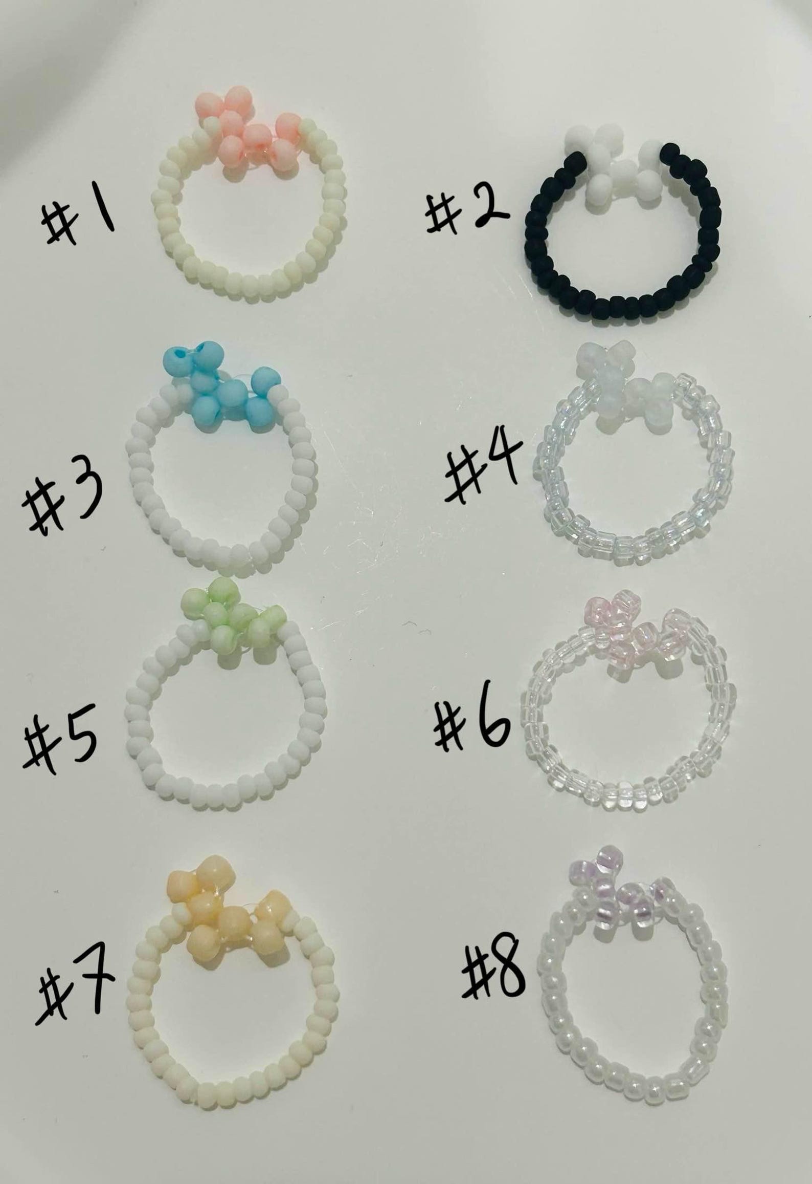 Ballon Dog Rings, Hand Beaded Rings, Cute Rings, Colorful Rings, Y2K ...