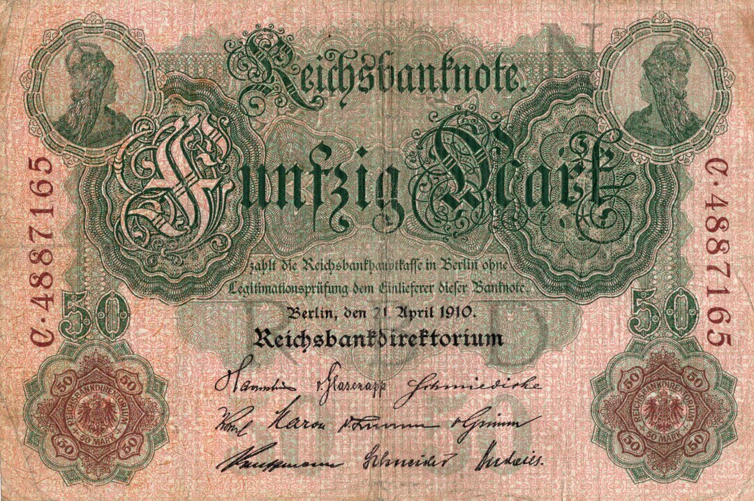50 Mark 1910 Post WWI Hyperinflation - Etsy