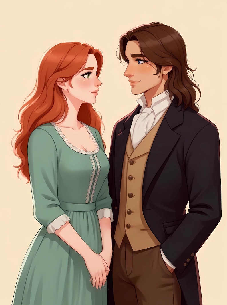 Custom Book Character Illustration for Authors Two Characters - Etsy