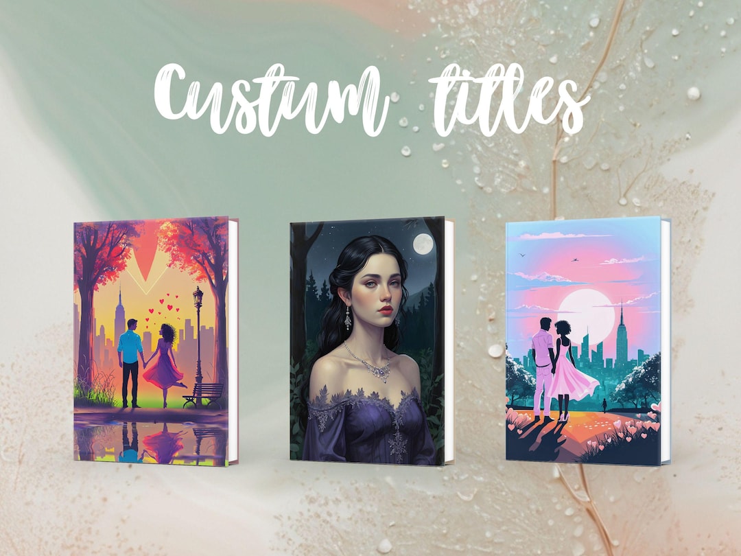 Personalized Book Cover: Custom Title, Author, and Tagline - Etsy