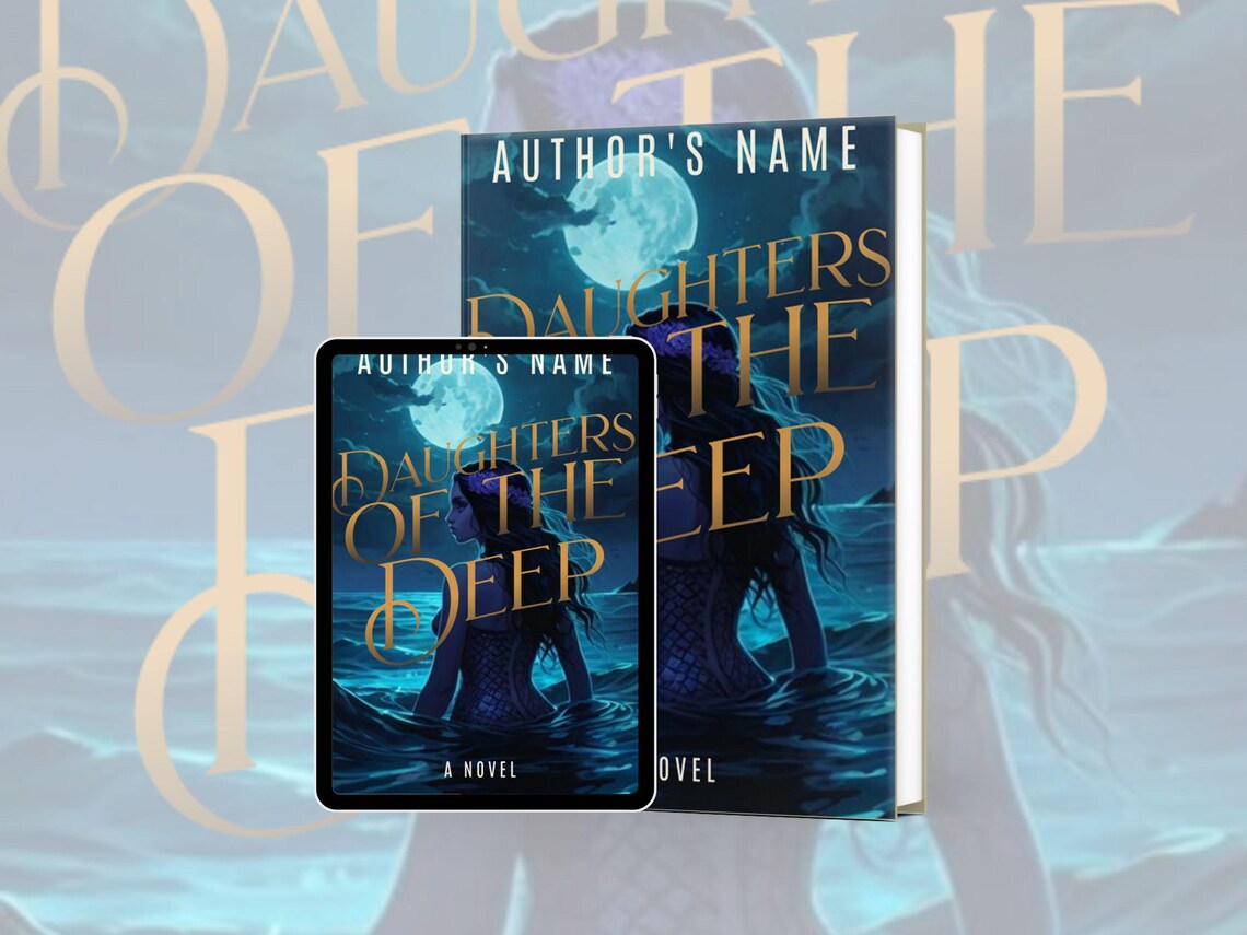 Personalized Book Cover, Book Cover Template, Author Book Cover, Self ...