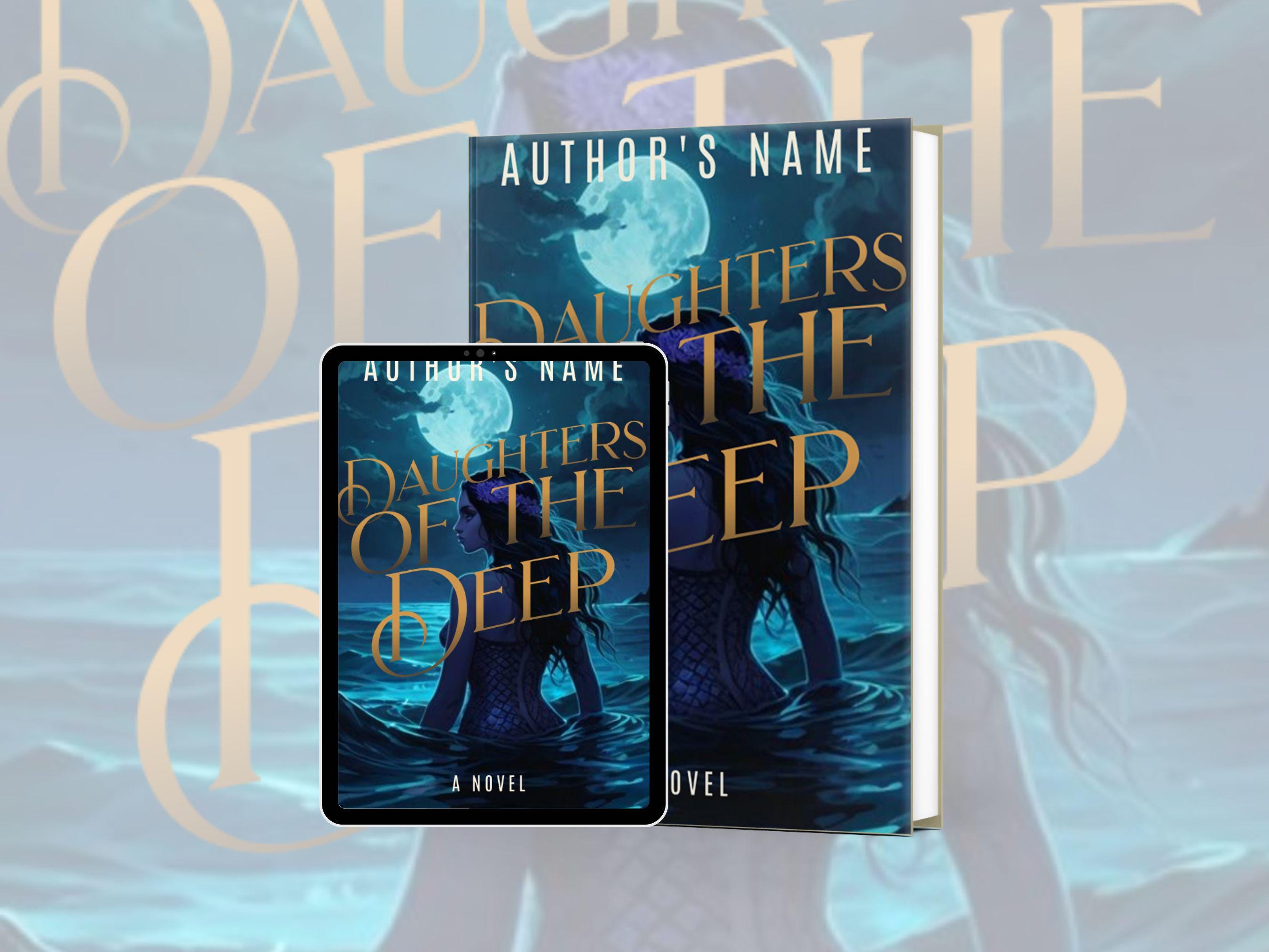 Personalized Book Cover, Book Cover Template, Author Book Cover, Self ...