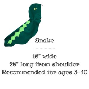 Snake Cape, Lizard Cape, Halloween Costume or Dress up Cape - Etsy