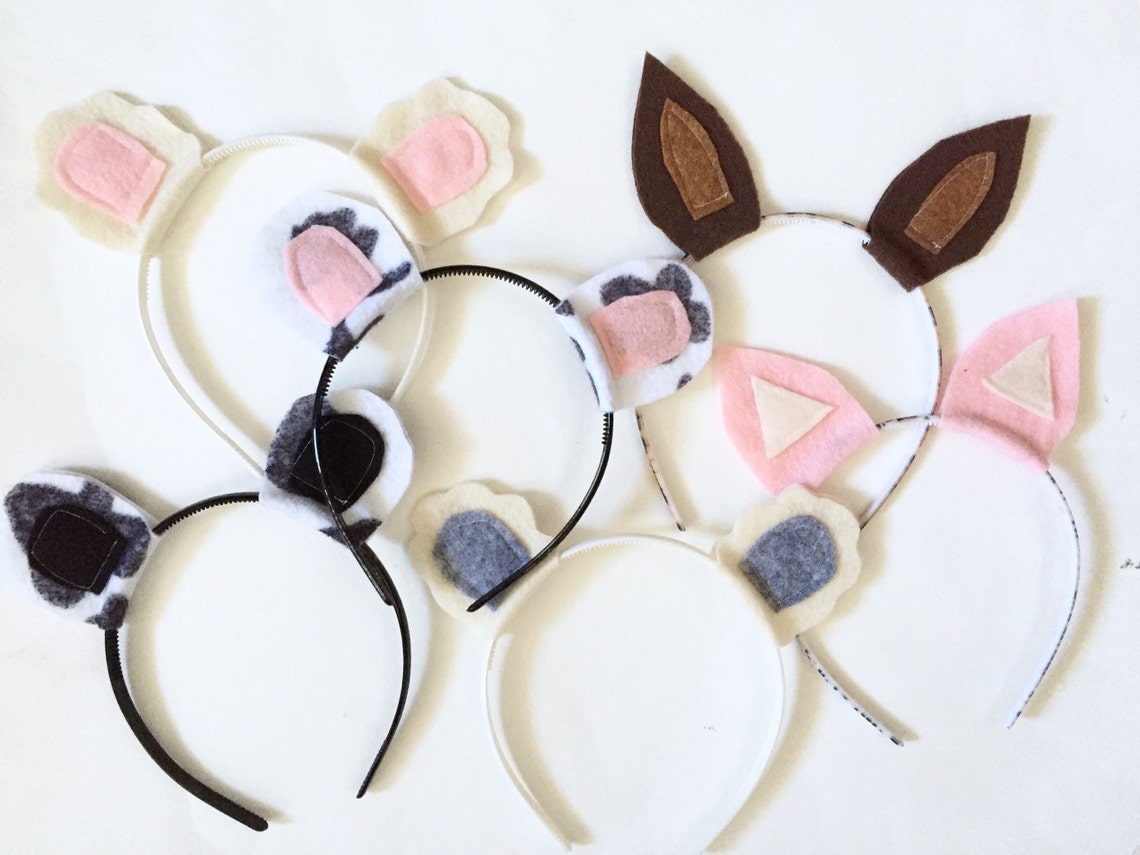 Farm Animal Headband Pack Photo Booth Props - Etsy
