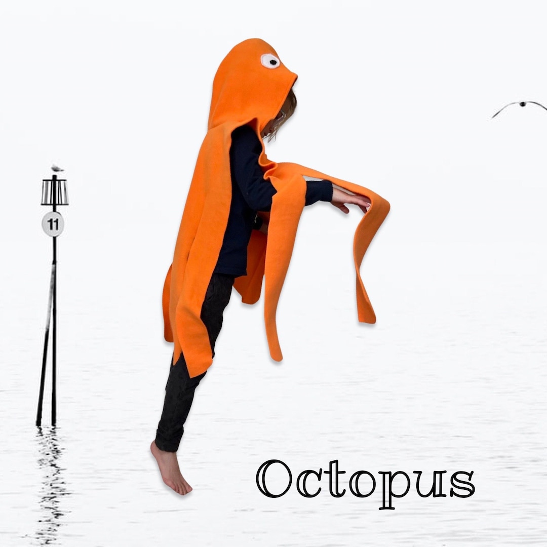 Orange Octopus Cape, Halloween Costume or Dress up Cape - Etsy