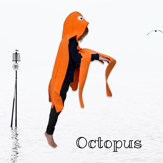 Orange Octopus Cape Halloween Costume or Dress up Cape - Etsy