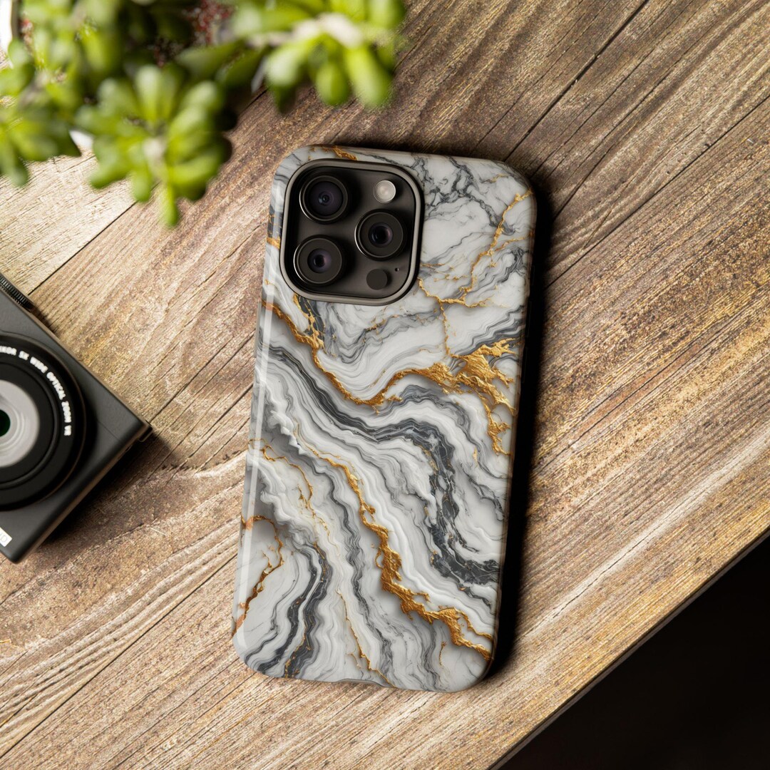 Calacatta Marble iPhone 15 to iPhone 8 Impact Resistant Cases, iPhone ...