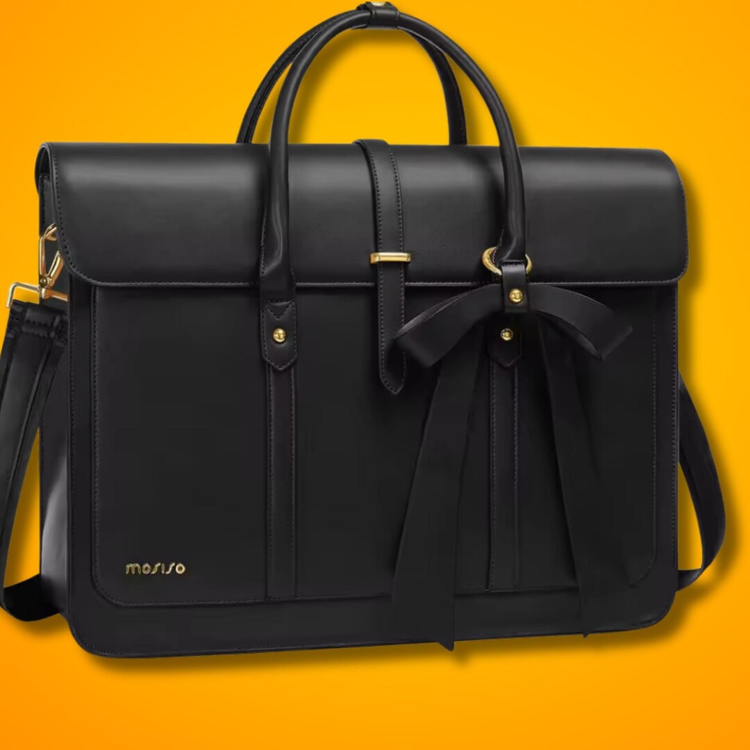 15-16 Inch Laptop Bag for Women | PU Leather Shoulder Bag | Convertible ...
