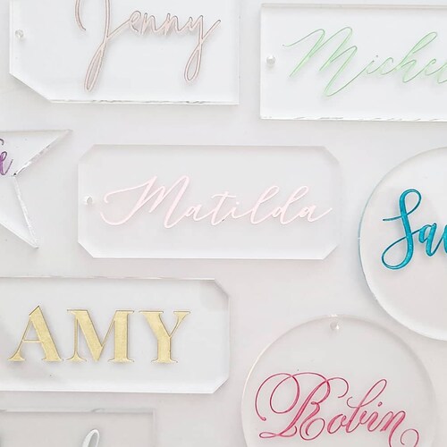 Personalized Mini Acrylic Gift Tag/ornament - Etsy