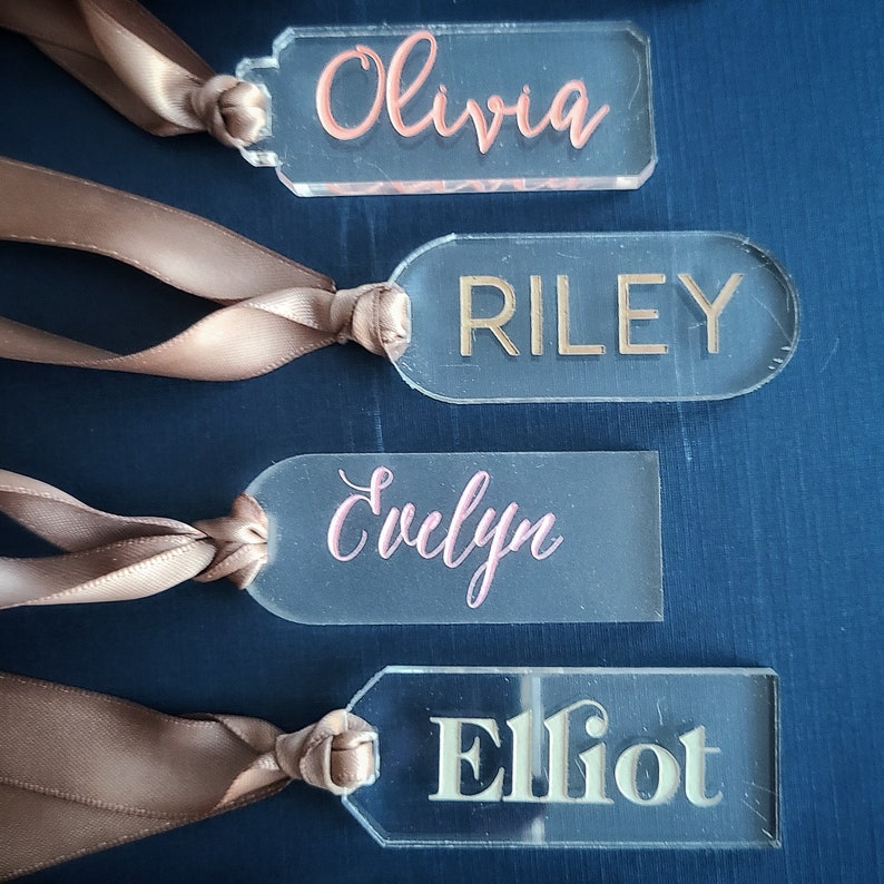 Personalized Mini Acrylic Gift Tag/ornament - Etsy