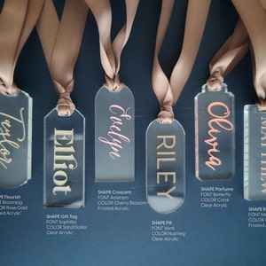 Personalized Mini Acrylic Gift Tag/ornament - Etsy