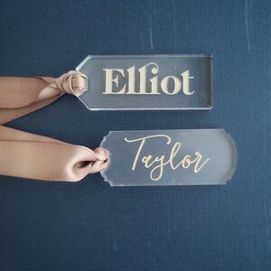 Personalized Mini Acrylic Gift Tag/ornament - Etsy