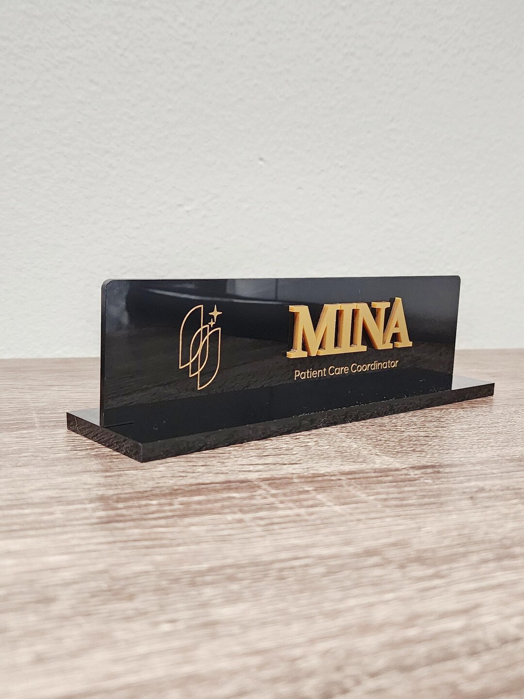 Desk Plate With Raised Lettering - Etsy