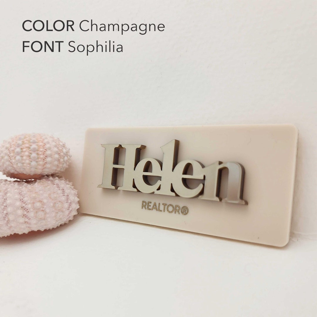 BONE WHITE VELVET Badge With Magnet in Raised Lettering - Etsy