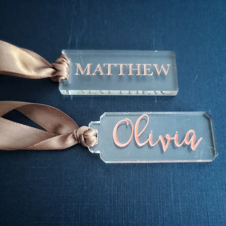 Personalized Mini Acrylic Gift Tag/ornament - Etsy