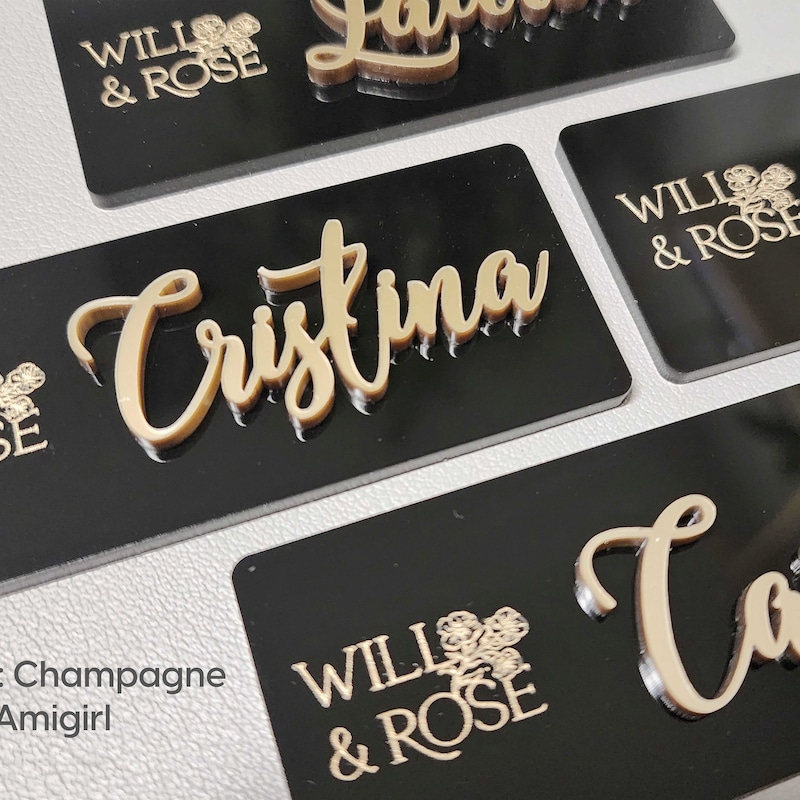 Custom Cut Logo Name Tag - Etsy