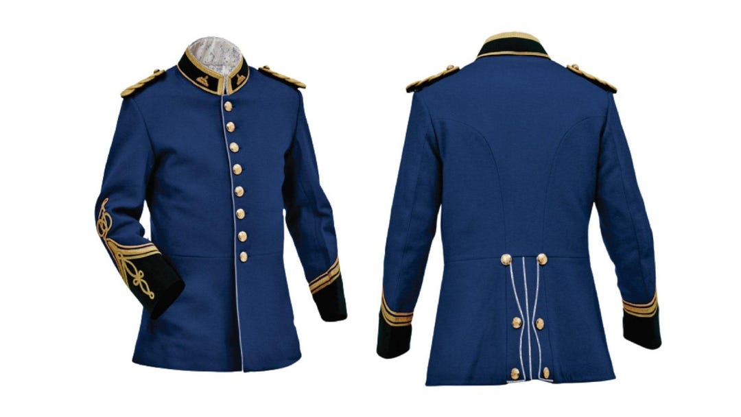 British Royal Blue Zulu War Jacket Vintage Officers Tunic Circa Jacket ...