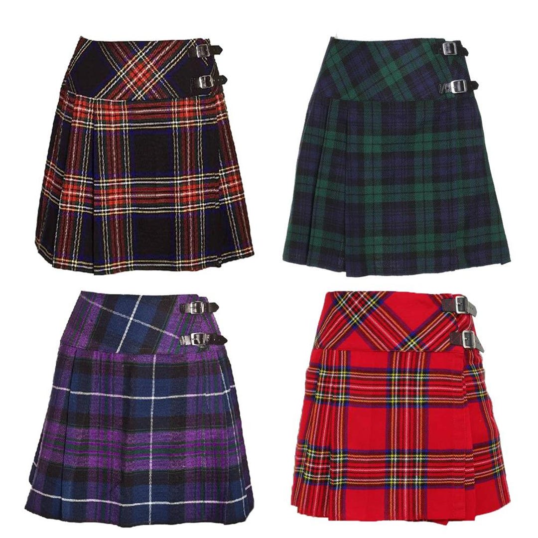Ladies Kilt Skirt Back Plated Skirt 20" Inch Length | Scottish Women's Ladies Skirts in 40 ...