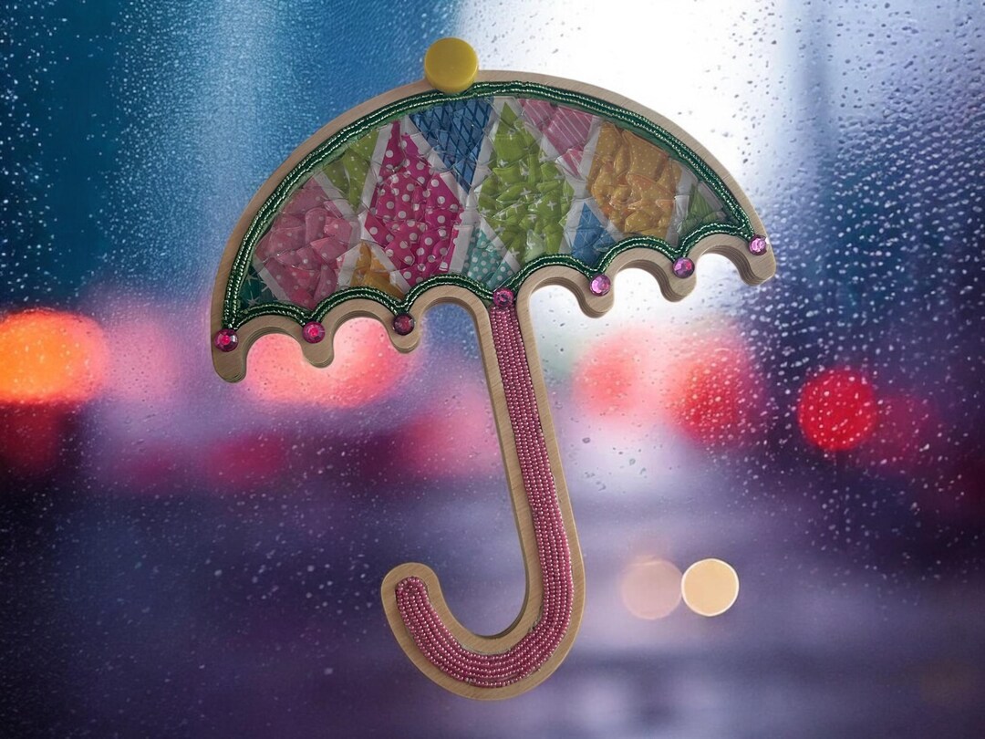 Umbrella Mosaic - Colorful April Showers Umbrella for Rainy Days ...