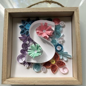 Letter S : Customized Handmade Monogram Paper Quilling Shadow Box ...