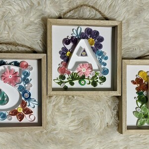Letter G : Customized Handmade Monogram Paper Quilling Shadow Box ...