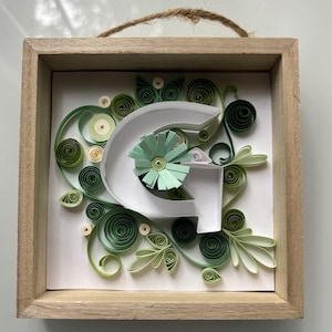 Letter G : Customized Handmade Monogram Paper Quilling Shadow Box ...