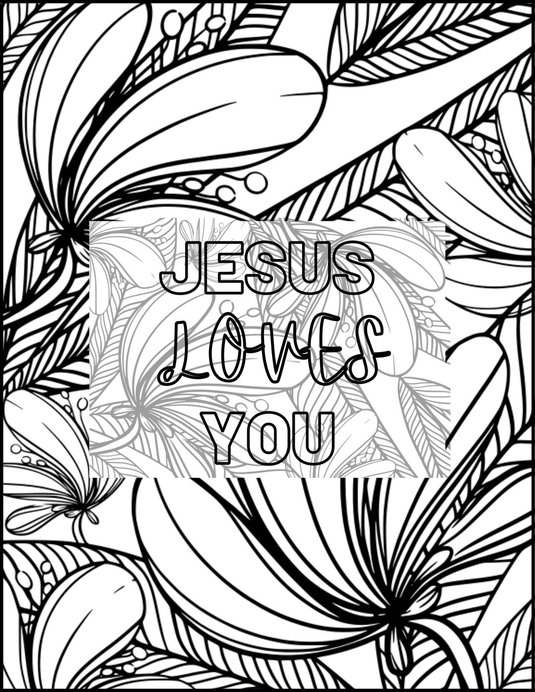 Jesus Loves You Coloring Page - Etsy