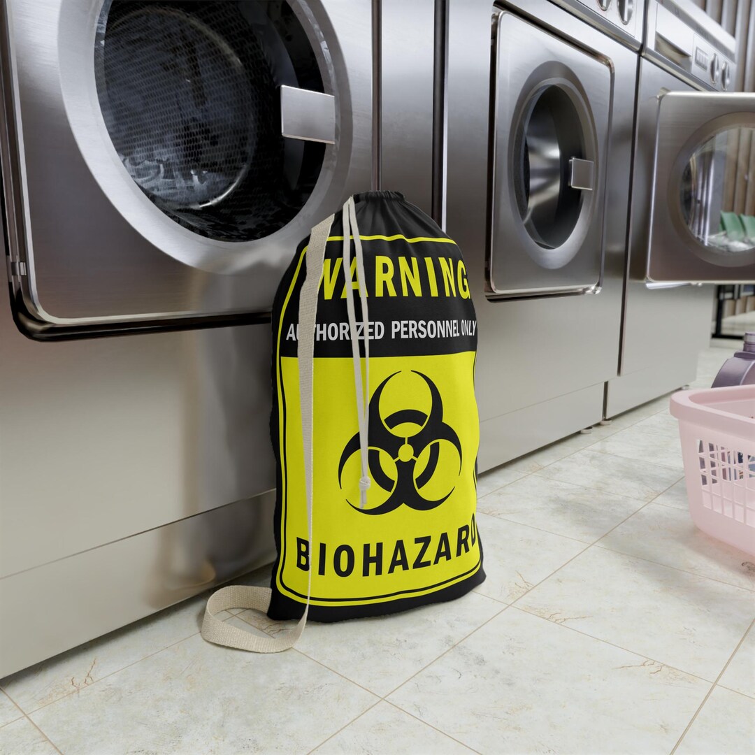 Laundry Bag Biohazard black - Etsy