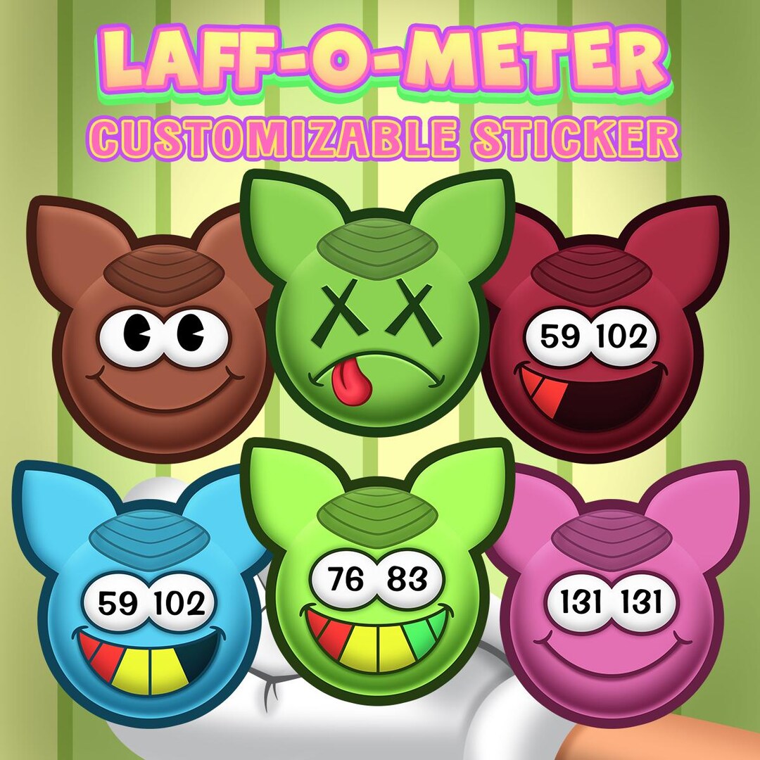 Armadillo Laff-o-meter Stickers || Toontown | Customizable ...