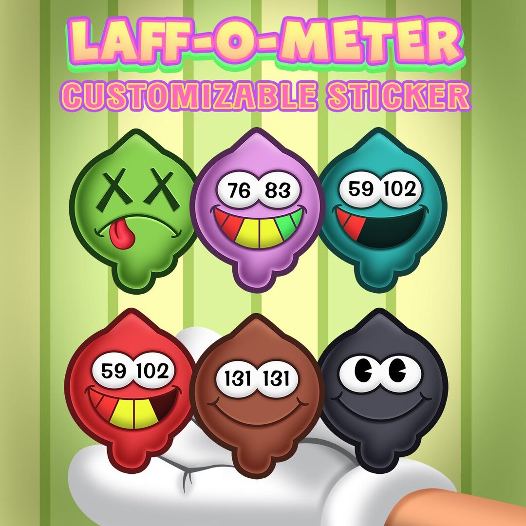Turkey Laff-o-meter Stickers || Toontown | Customizable | 2-5 Inches - Etsy
