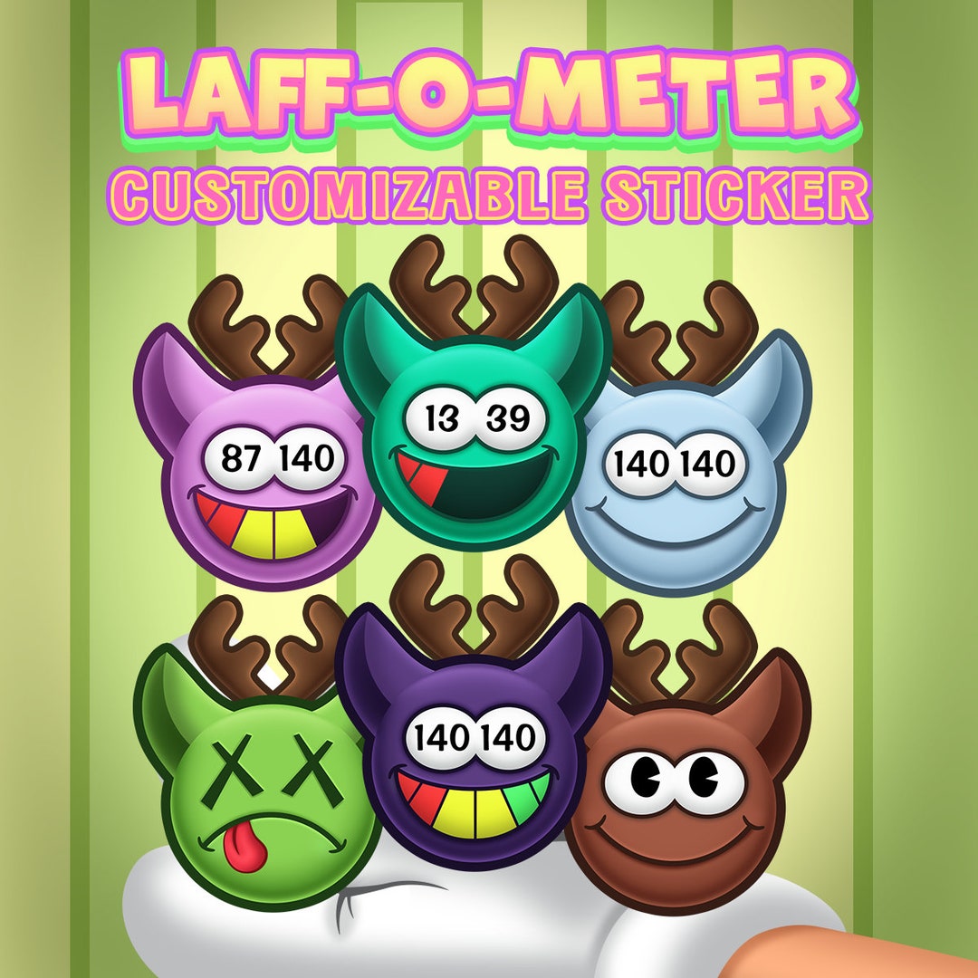 Deer Laff-o-meter Stickers || Toontown | Customizable | Personalized ...