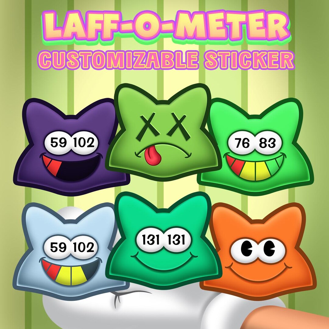 Fox Laff-o-meter Stickers || Toontown | Customizable | Personalized | 2 ...