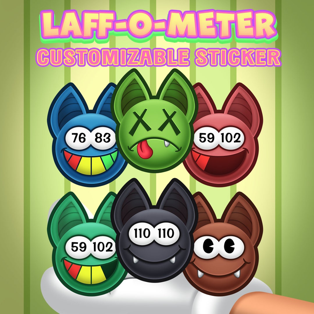 Bat Laff-o-meter Sticker || Toontown | Customizable | 2-5 Inches - Etsy