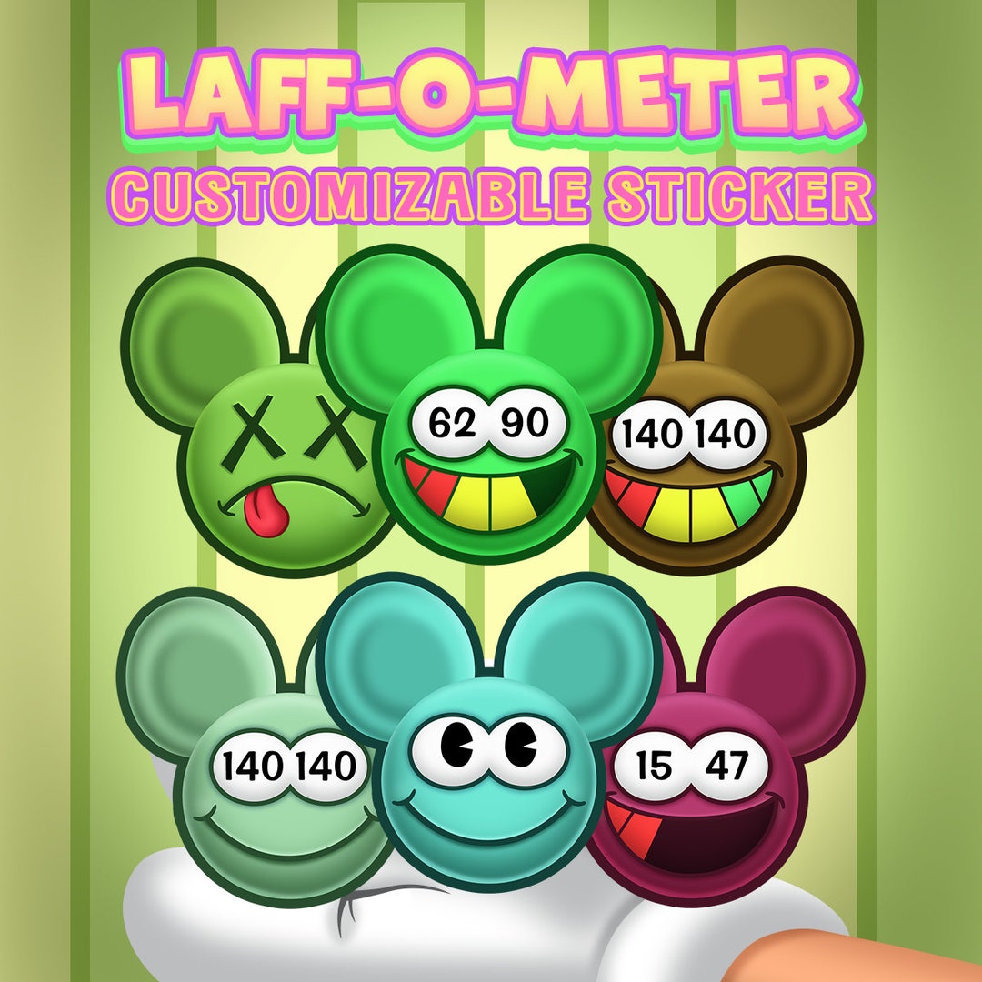 Mouse Laff-o-meter Sticker || Toontown | Customizable | Personalized ...