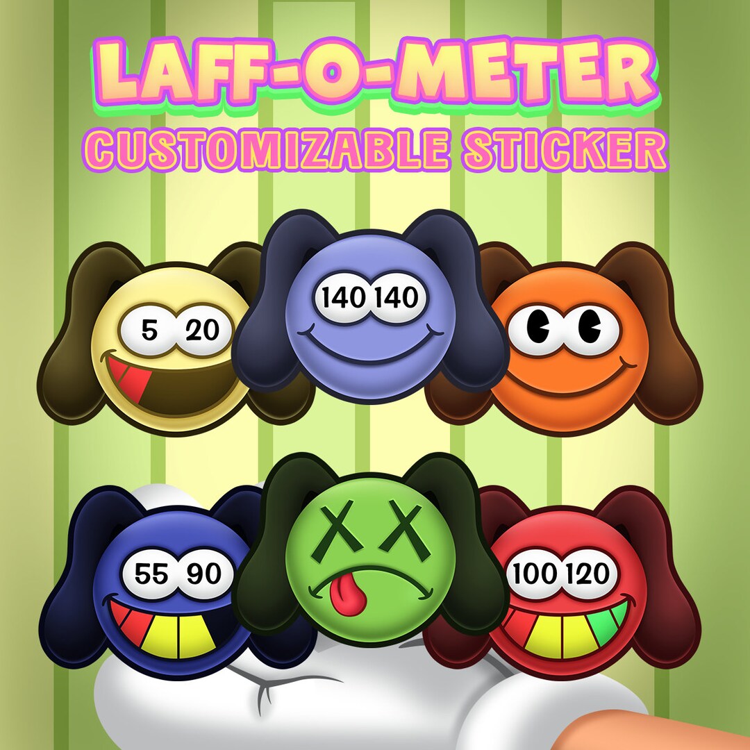 Dog Laff-o-meter Stickers || Toontown | Customizable | Personalized ...