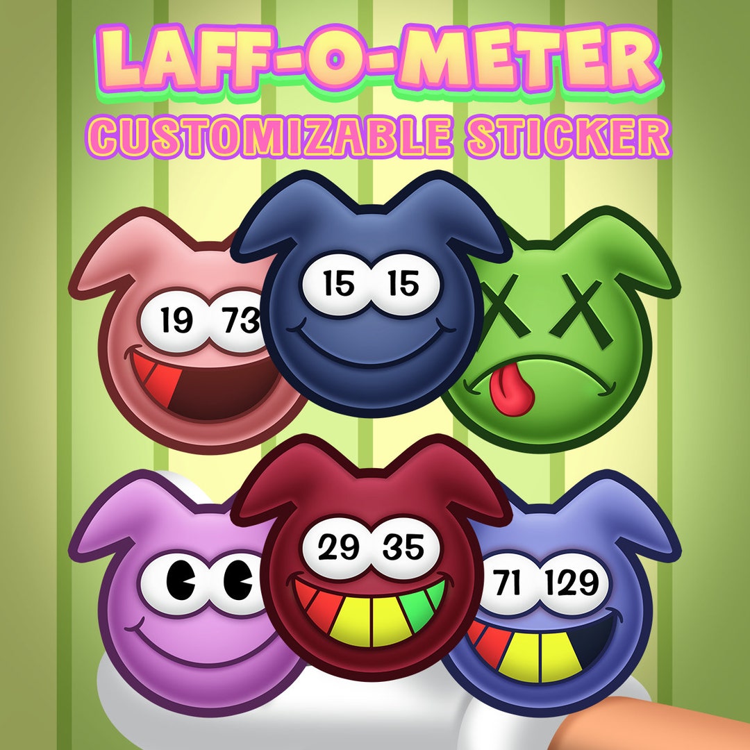 Pig Laff-o-meter Sticker || Toontown | Customizable | Personalized Toon ...