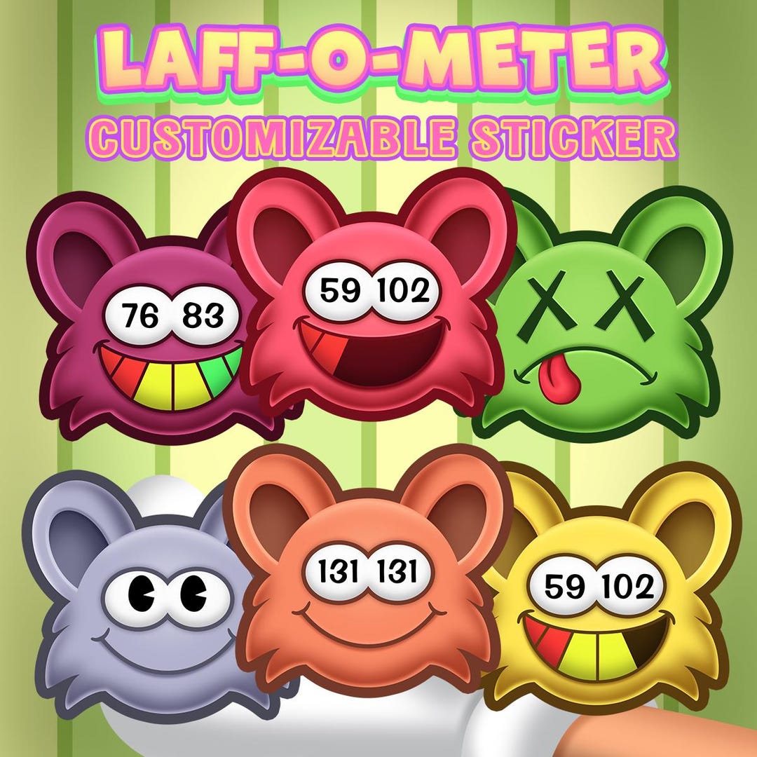 Koala Laff-o-meter Stickers || Toontown | Customizable | 2-5 Inches - Etsy