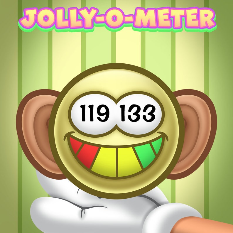 Monkey Laff-o-meter Sticker || Toontown | Customizable | 2-5 Inches - Etsy